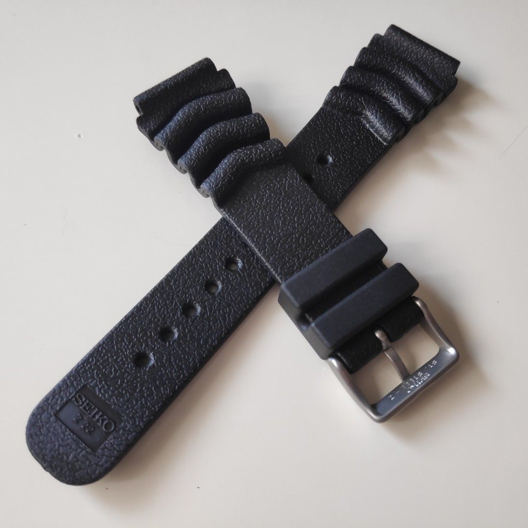 SEIKO Original & Genuine Z22 Rubber Watch Strap 22mm - Brand New, Men's ...
