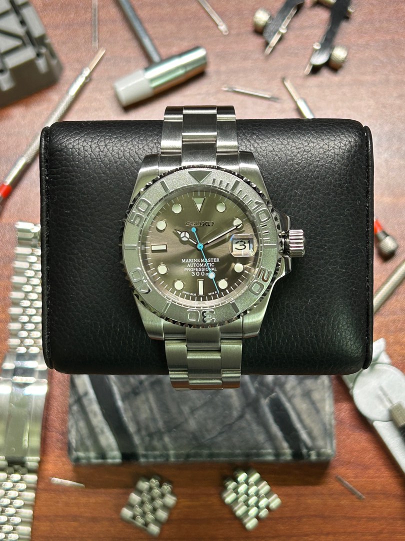 Seiko Yacht Master Mod Rolex Grey Dial 41mm, Men's Fashion, Watches ...