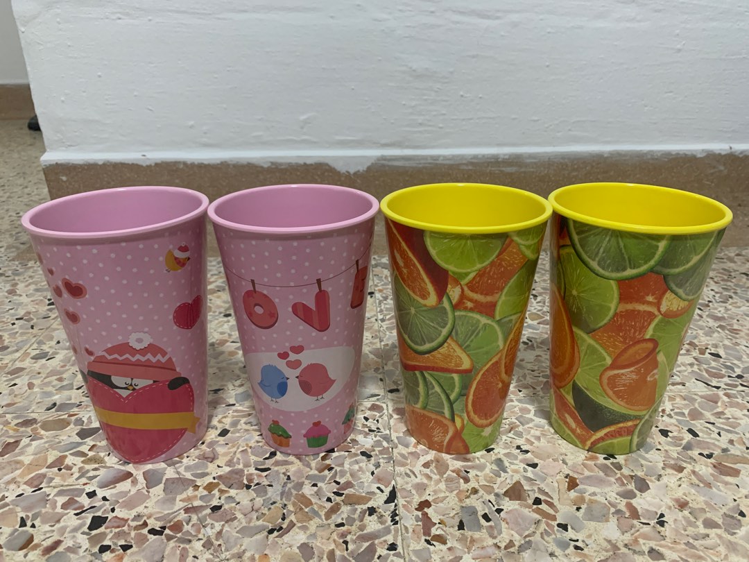 SET 4 MELAMINE CUPS (LARGE), Furniture & Home Living, Kitchenware ...