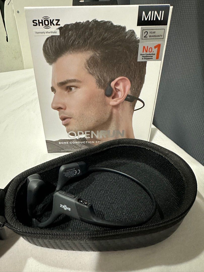 Shokz OpenRun Mini Black with hard case (negotiable), Audio, Headphones ...
