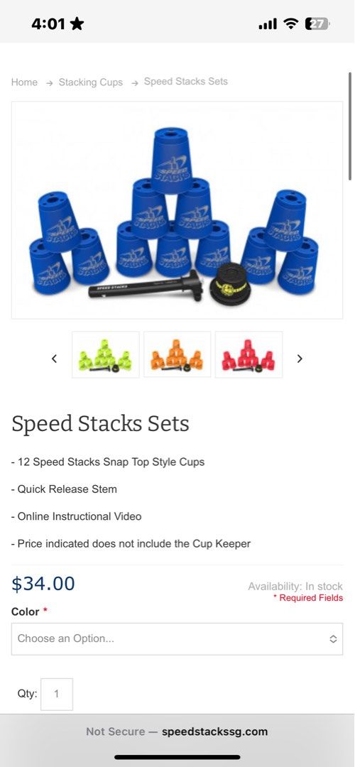 speed stacks - blue, Hobbies & Toys, Toys & Games on Carousell