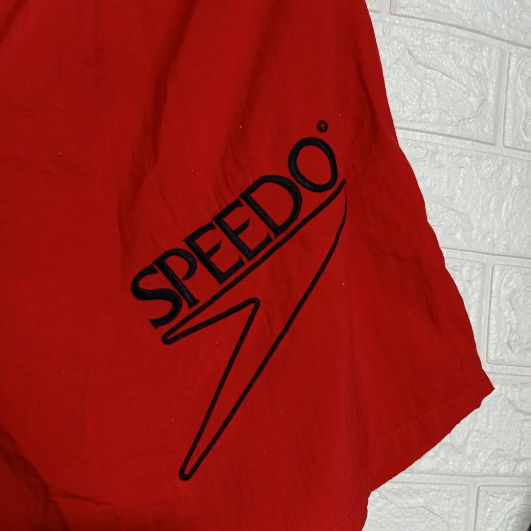Speedo Big Logo Red, Men's Fashion, Bottoms, Shorts on Carousell