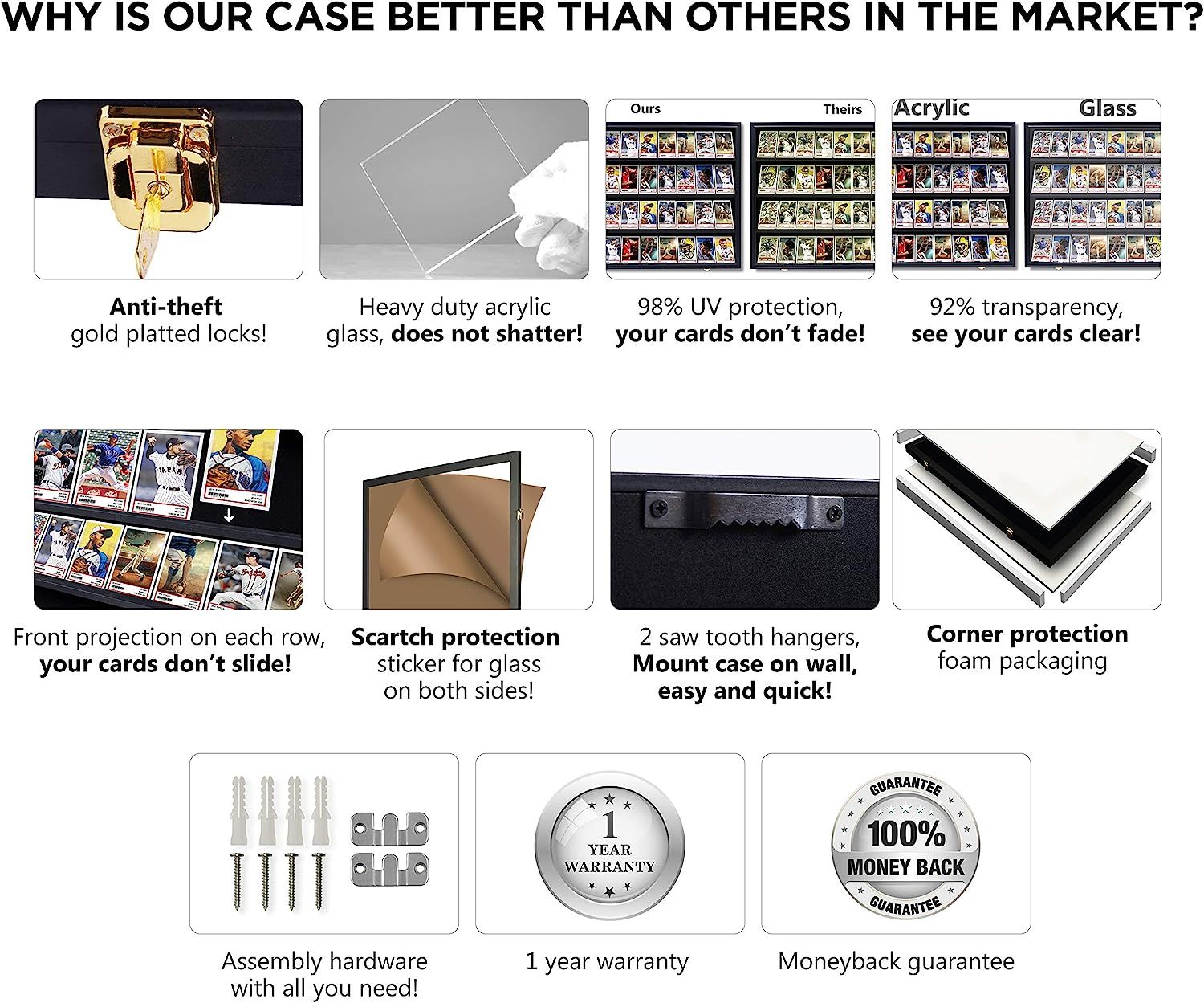 Sports Card Display Case | Baseball and Trading Card Display Case for ...