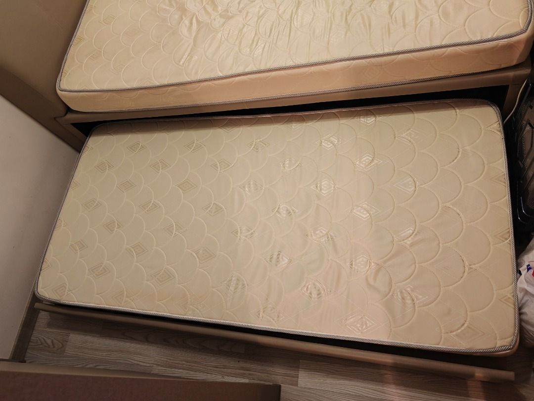 Super single bed with pull out bed, Furniture & Home Living, Furniture ...
