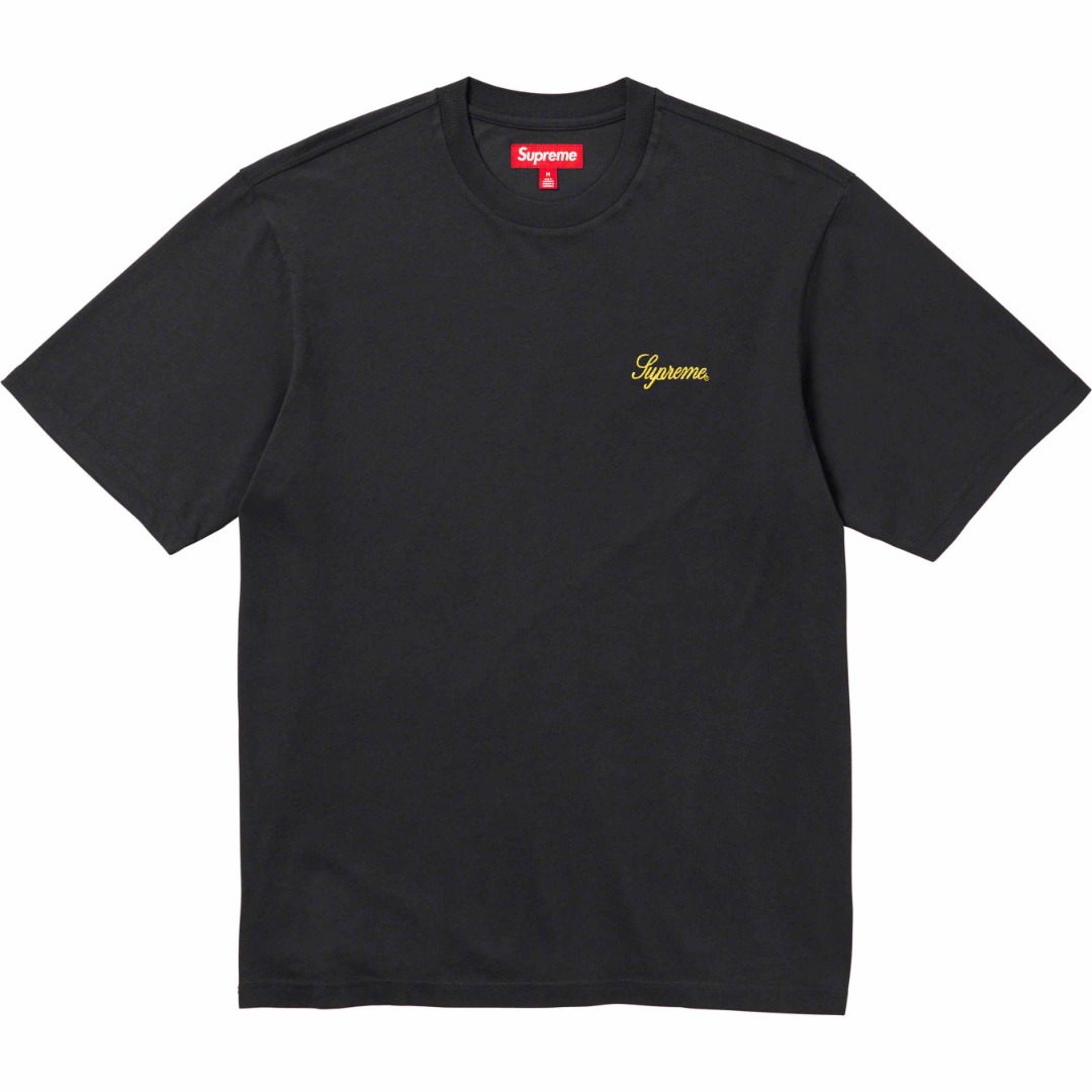SUPREME WASHED SCRIPT S/S TOP, Men's Fashion, Tops & Sets, Tshirts ...