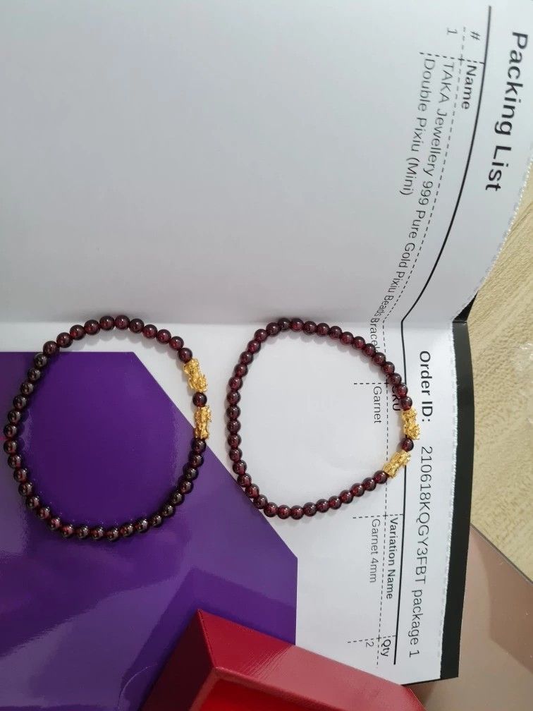Taka 999 gold double Pixiu bac, Women's Fashion, Jewelry & Organisers ...