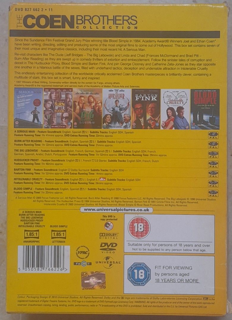 The Coen Brothers Collection, Hobbies & Toys, Music & Media, CDs & DVDs on Carousell