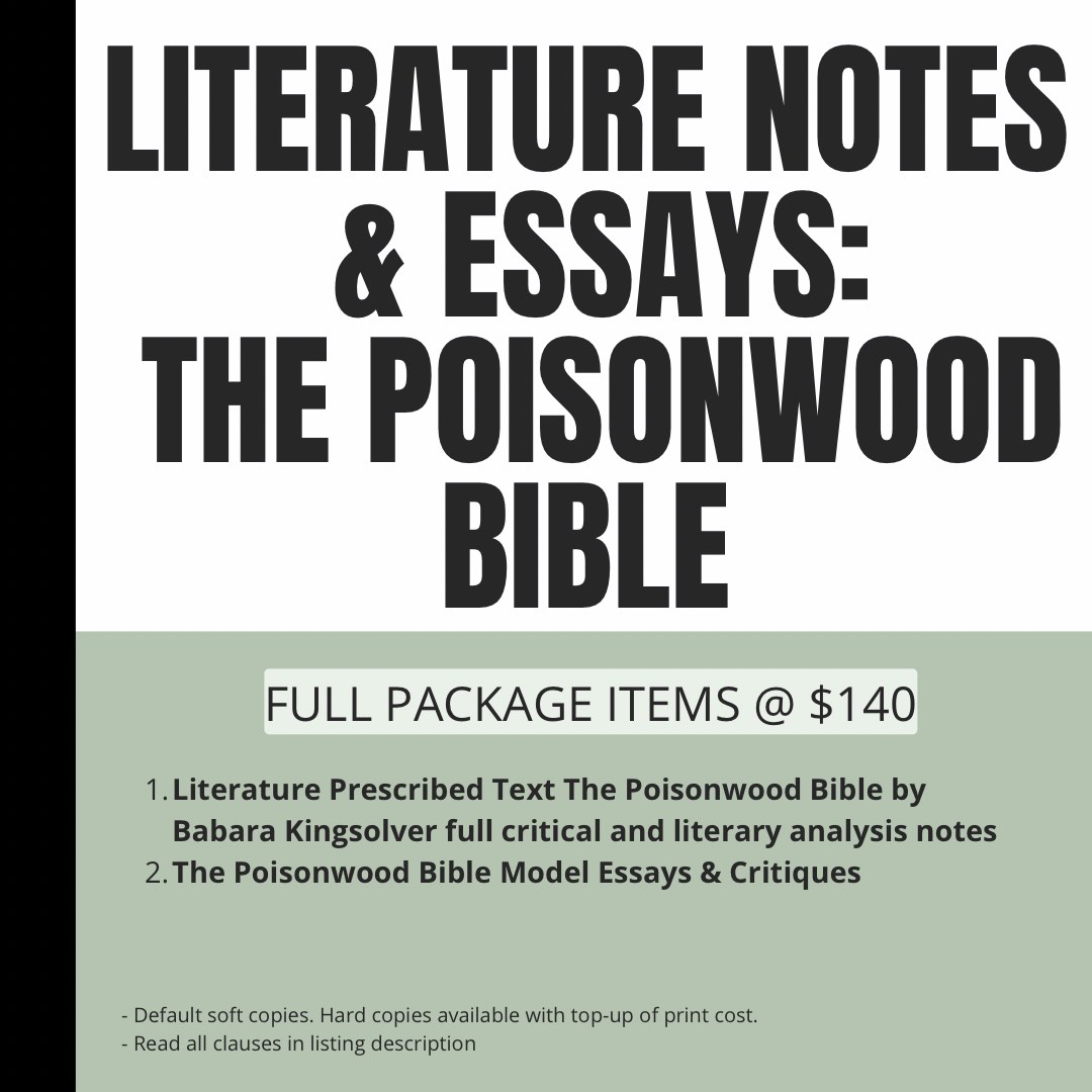 THE POISONWOOD BIBLE BY BARBARA KINGSOLVER IP IB ENGLISH LITERATURE ...
