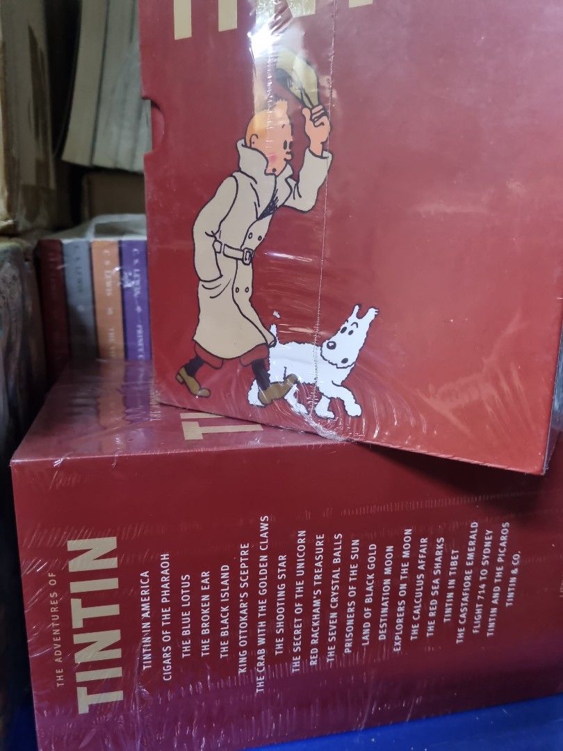 The Tintin Collection 8 books, Hobbies & Toys, Books & Magazines ...