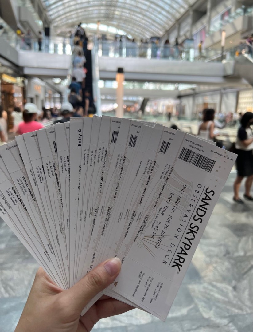 Tickets for SkyPark, Sampan ride, digital light show, Tickets ...