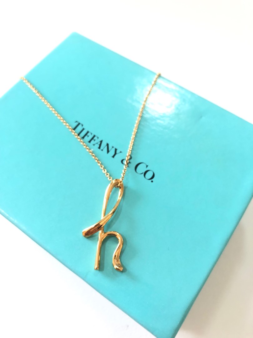 Tiffany & Co. H Initial Letter Necklace, Women's Fashion, Jewelry ...