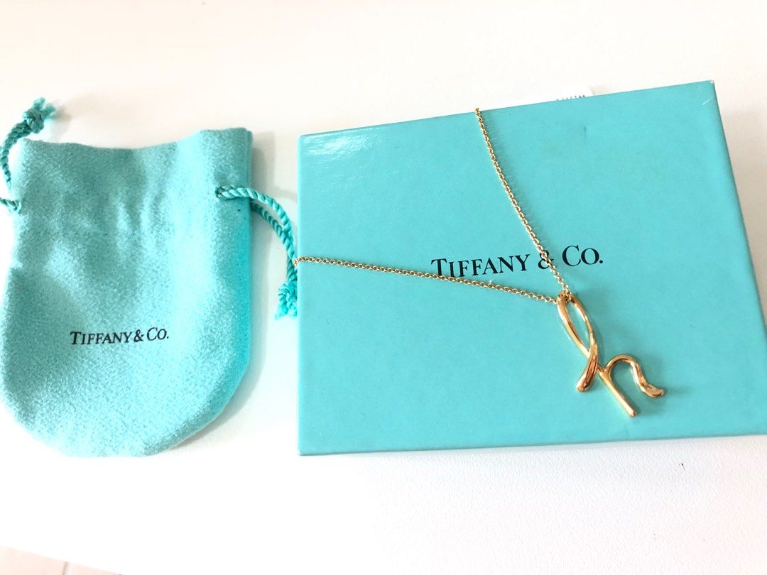 Tiffany & Co. H Initial Letter Necklace, Women's Fashion, Jewelry ...