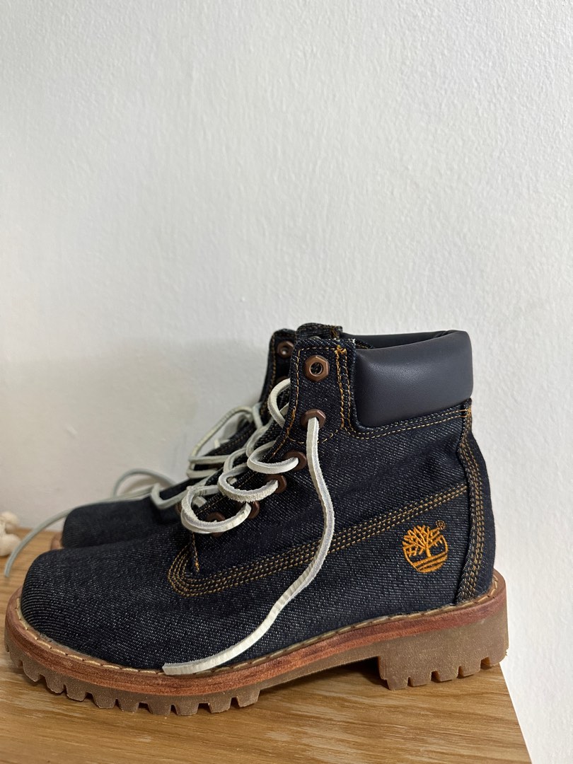 Timberland Denim Boots, Women's Fashion, Footwear, Boots on Carousell