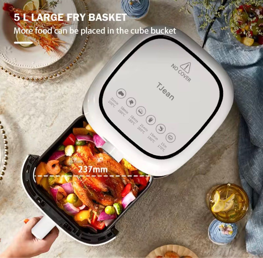 Tjean 5L large visual display Air Fryer, TV & Home Appliances, Kitchen ...