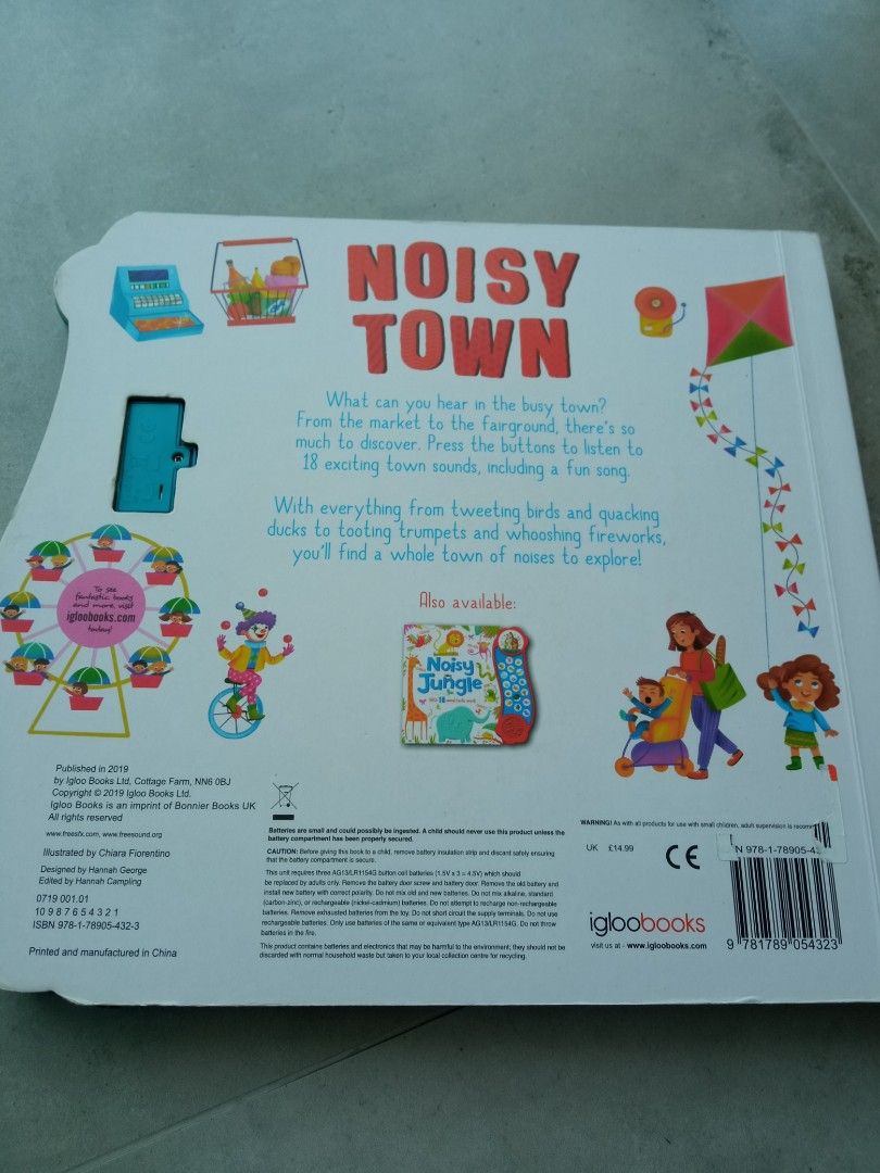 Toddler books with sound. Noisy town., Hobbies & Toys, Books ...
