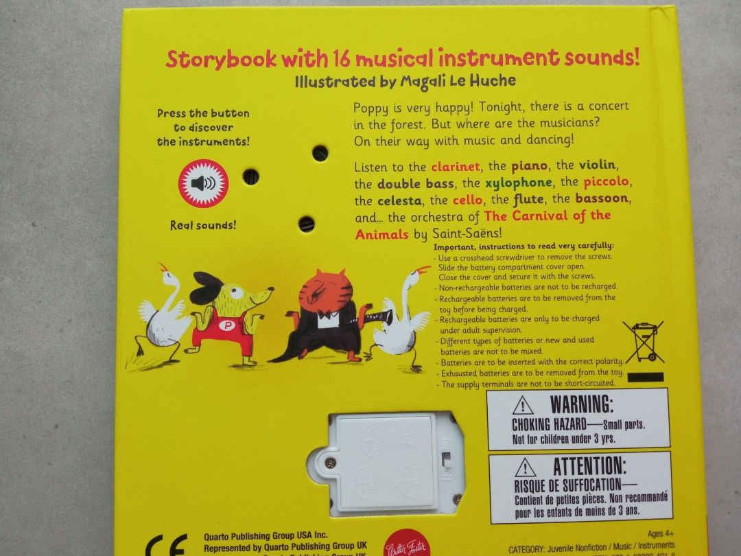 Toddler story book with sound/music. Poppy and the orchestra., Hobbies ...