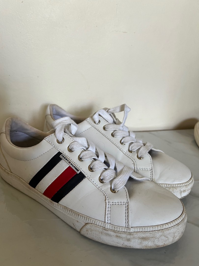 Authentic Tommy hilfiger white shoes, Men's Fashion, Footwear, Sneakers ...