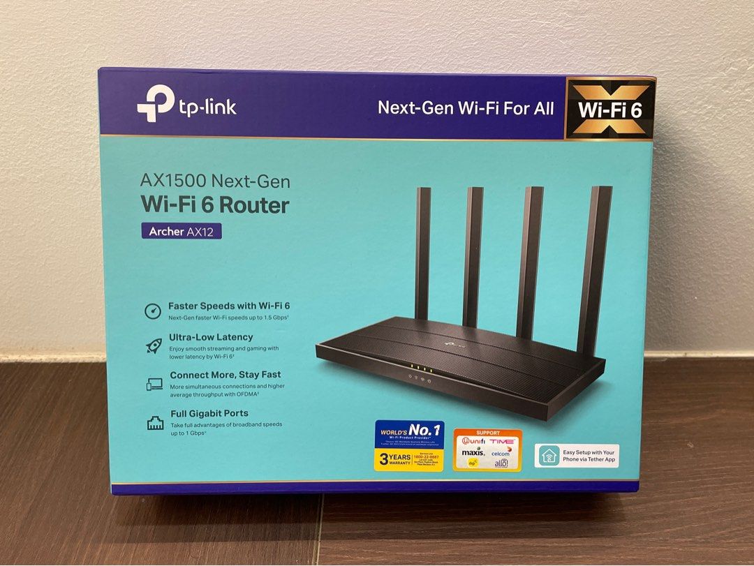 TP-Link (Archer AX12) AX1500 Wifi 6 Router, Computers & Tech, Parts ...