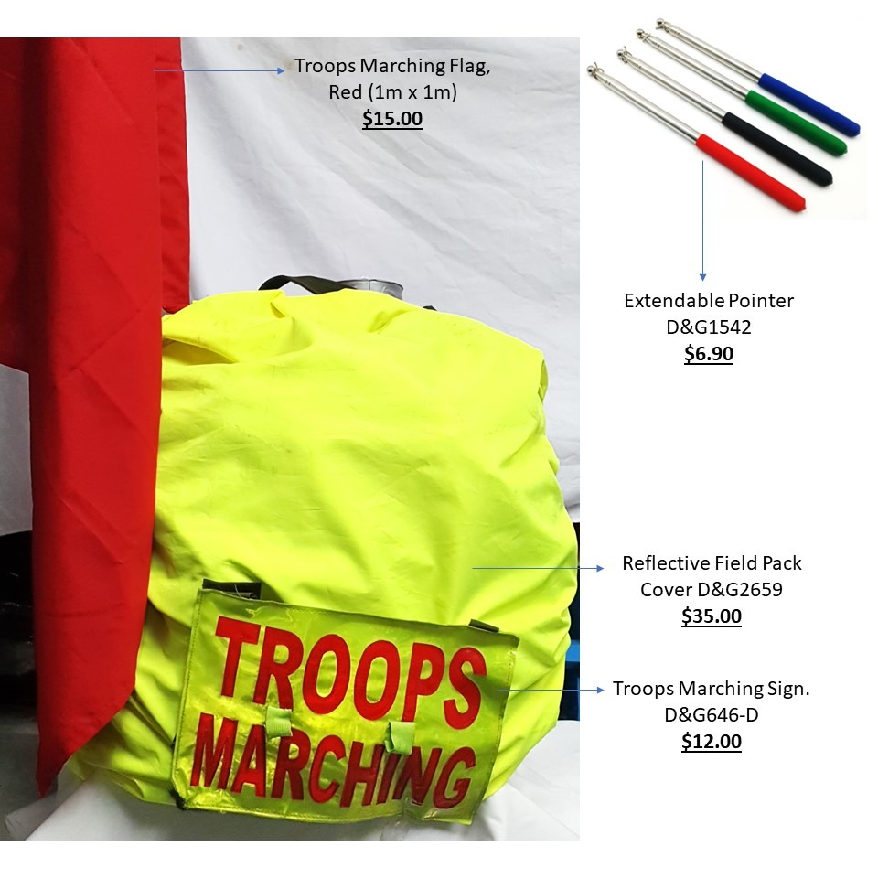 TROOPS MARCHING RED FLAG (1M X 1M), Sports Equipment, Other Sports ...