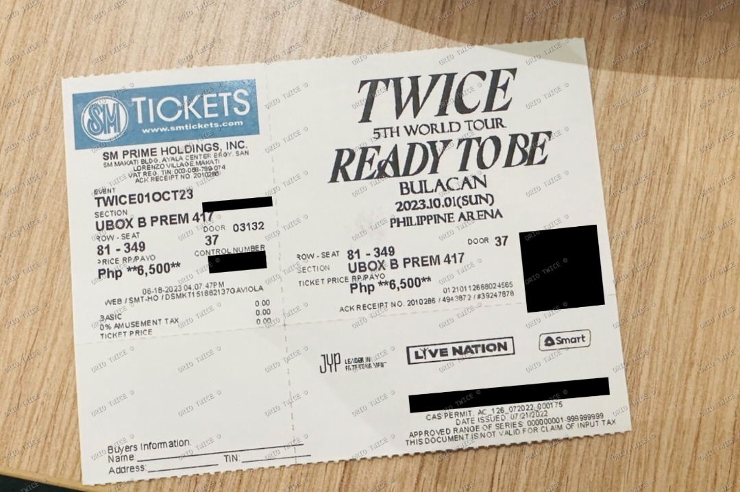 TWICE TICKET DAY 2, Tickets & Vouchers, Event Tickets on Carousell