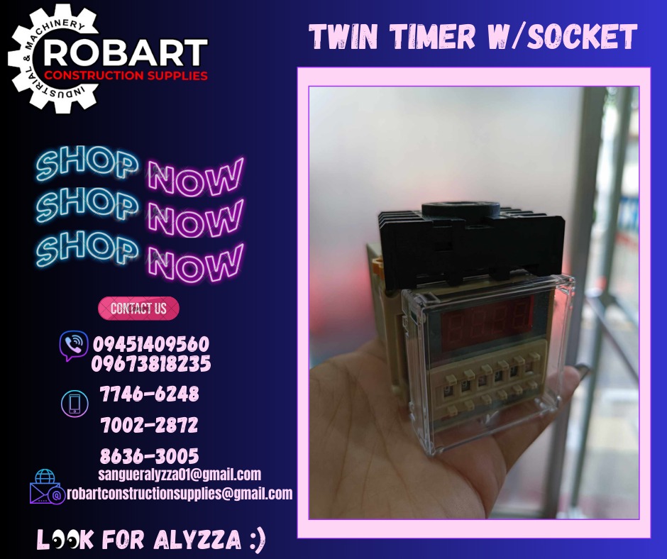 twin timer w/socket, Commercial & Industrial, Construction Tools ...