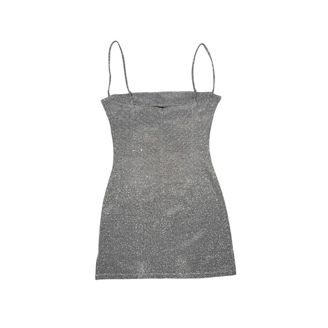 unif o-ren silver gem dress, Women's Fashion, Dresses & Sets, Dresses ...