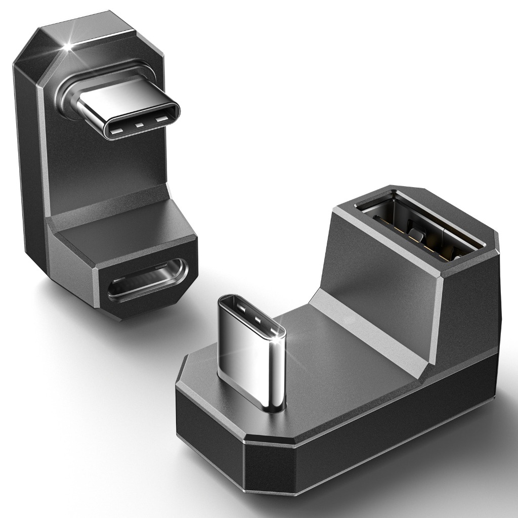 USB-C Male to USB-C Female & USB-C Male to USB-A Female Adapter ...