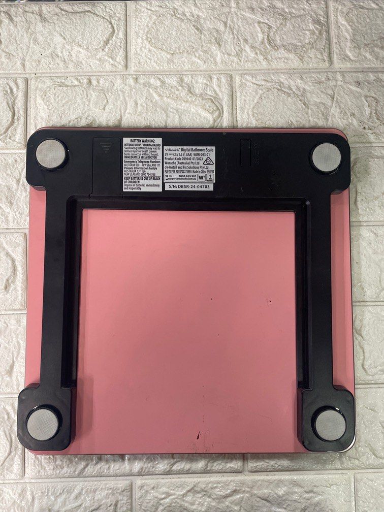 Visage Digital Weighing Scale Pink, Health & Nutrition, Health Monitors ...