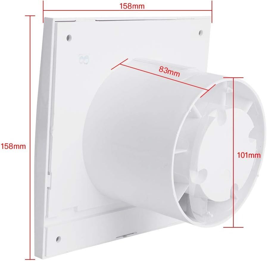Wall Exhaust Fan, 4 Inch Exhaust Fan Wall Mount Bathroom Exhaust Fan ...