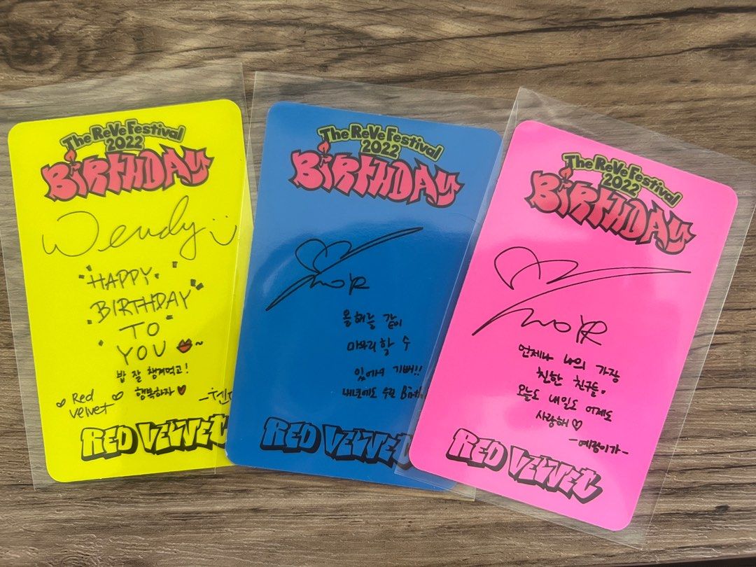 Wendy Yeri Birthday Photocards (Photobook, SMini, Cake), Hobbies & Toys ...