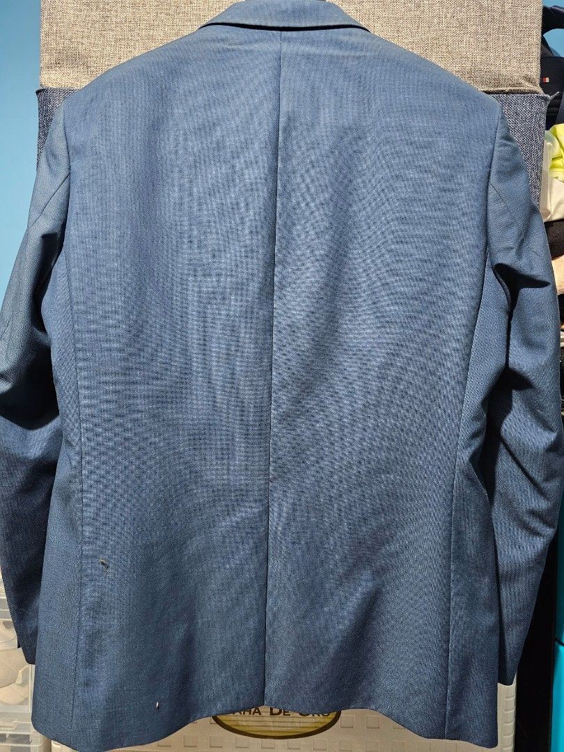 Wharton Blue Coat, Men's Fashion, Coats, Jackets and Outerwear on Carousell