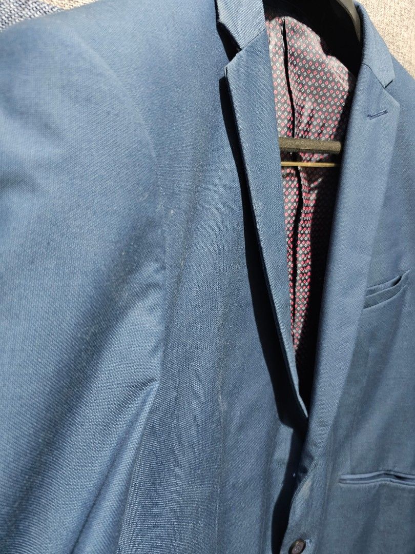 Wharton Blue Coat, Men's Fashion, Coats, Jackets and Outerwear on Carousell