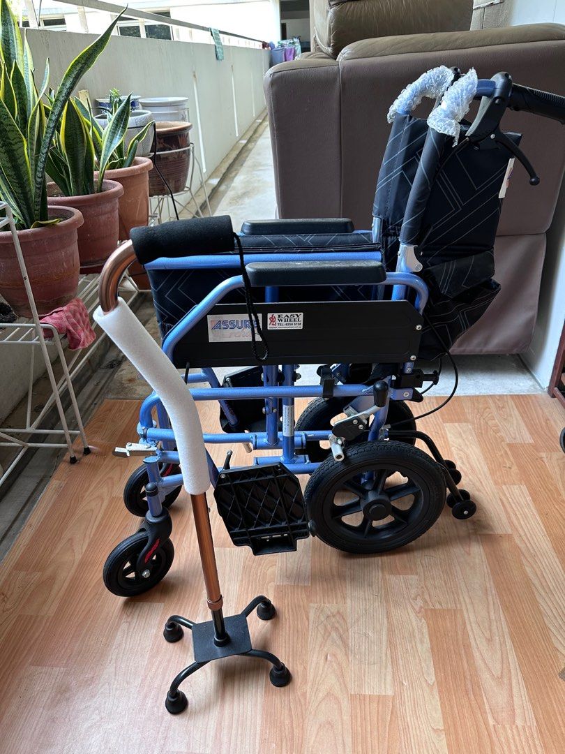 Wheelchair and Walking Stick set, Health & Nutrition, Assistive ...