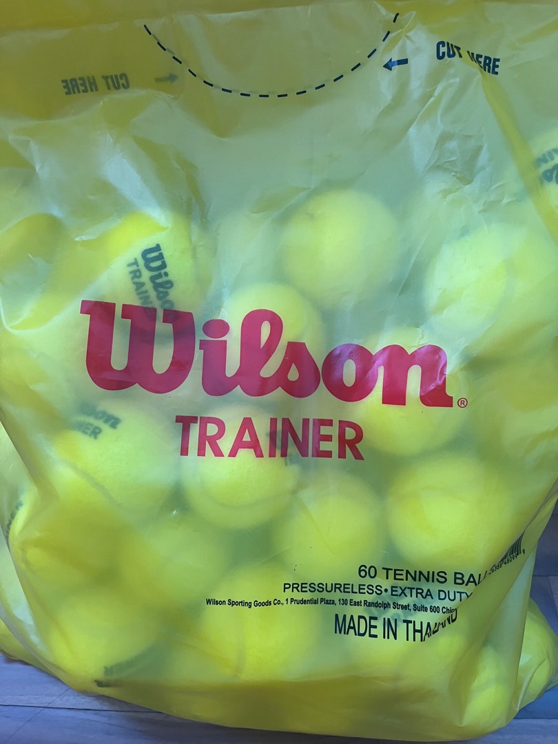 Wilson trainers tennis balls, Sports Equipment, Sports & Games, Racket ...