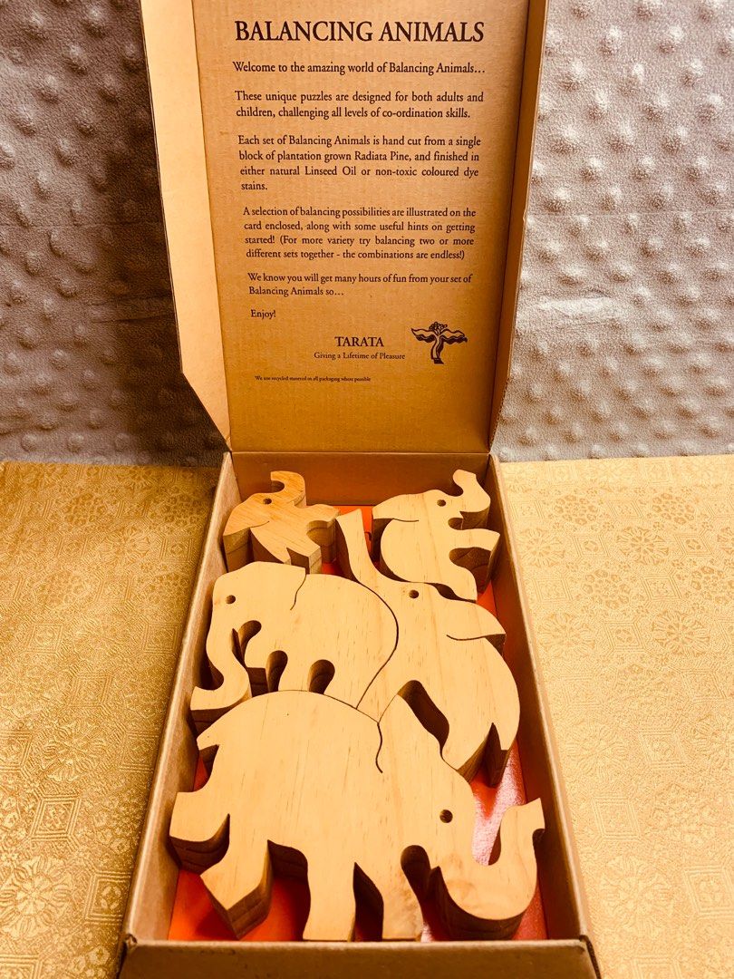 Wooden balancing animals, Hobbies & Toys, Toys & Games on Carousell