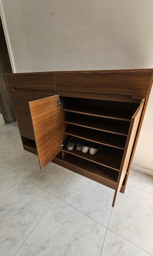 Wooden Shoe Rack, Furniture & Home Living, Furniture, Shelves, Cabinets ...