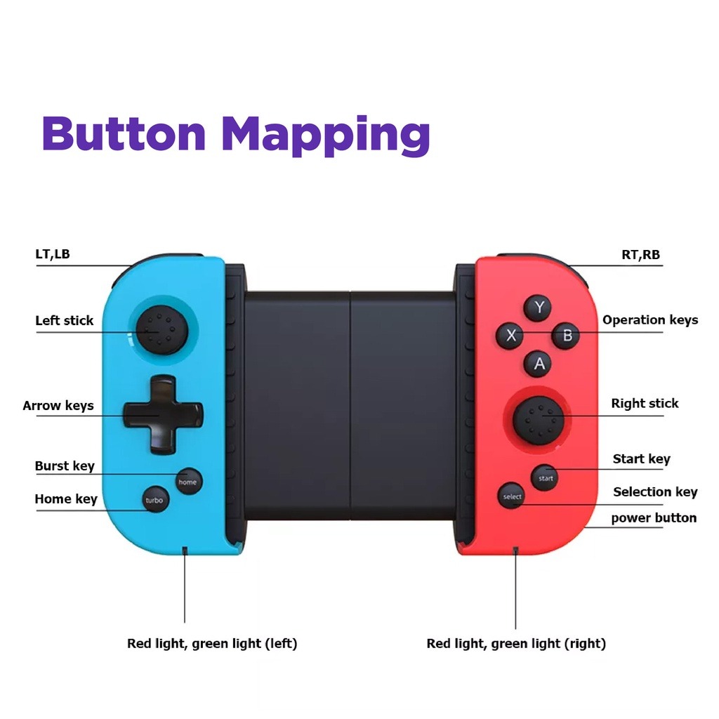 X6 Phone Controller Gaming Joystick Wireless Bluetooth Android Iphone Ios Emulator Controller 1291