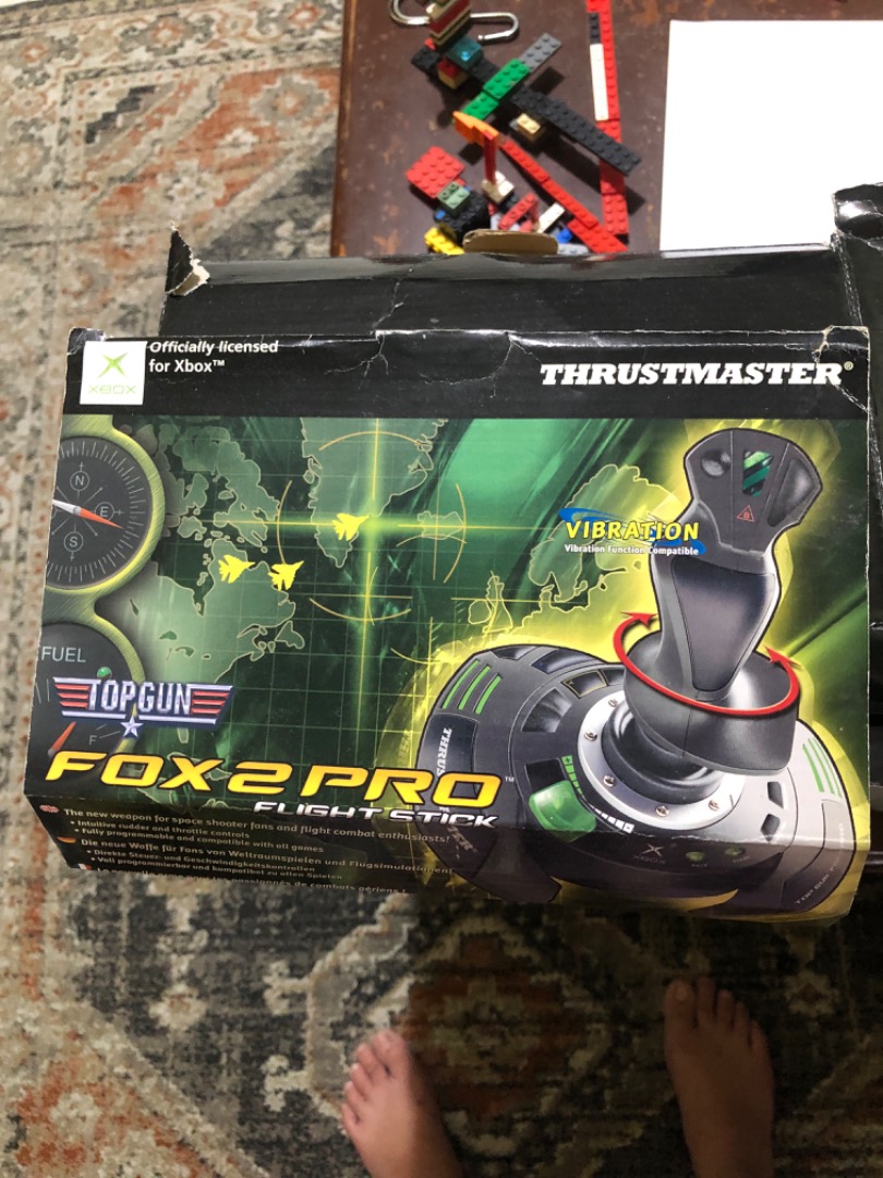 Xbox gaming console thrustmaster flight stick Pro racer hand held ...