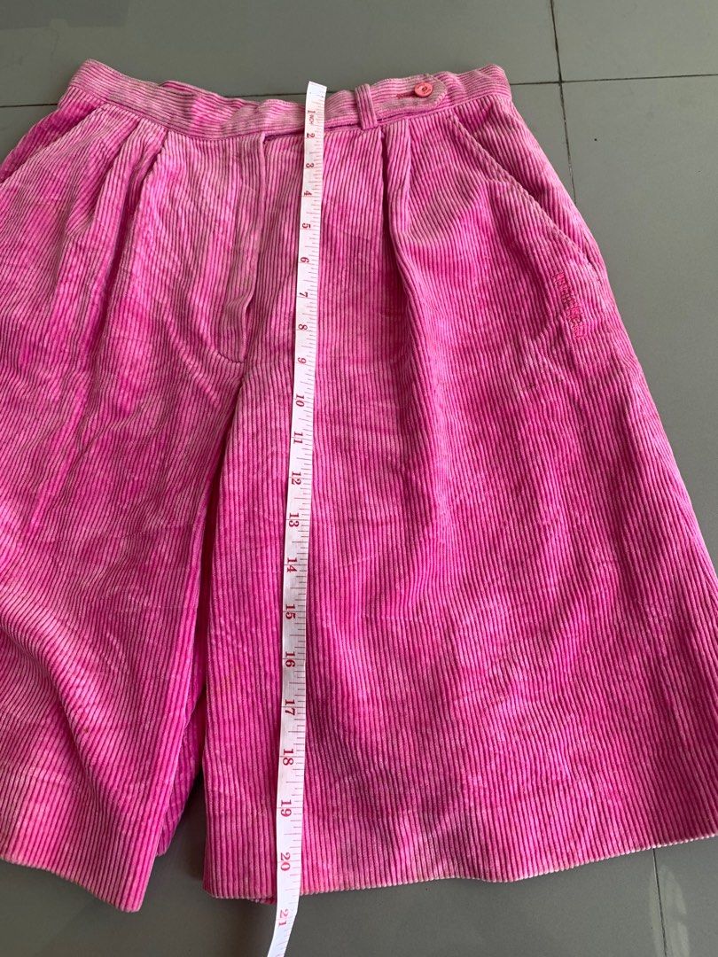 y2k streetwear corduroy pink jorts shorts, Women's Fashion, Bottoms ...