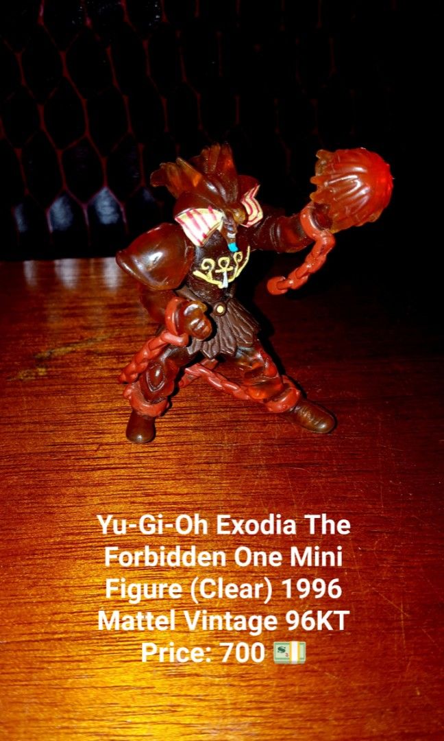 YU-GI-OH Exodia The Forbidden One Mini Figure (Clear) 1996 Mattel ...