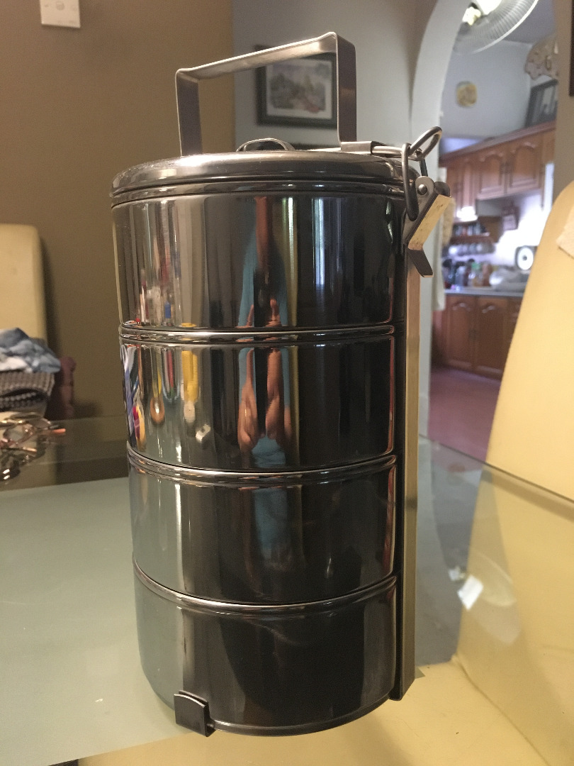 Zebra Stainless Steel 4-Tier Tiffin Carrier (Food Container), Furniture ...