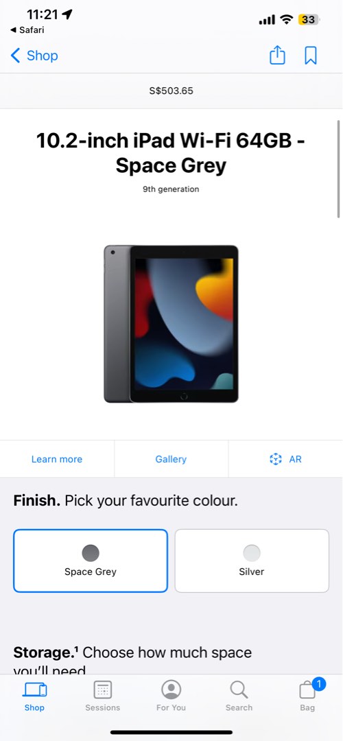 10.2-inch iPad Wi-Fi 64GB - Space Grey (9th generation), Mobile Phones ...