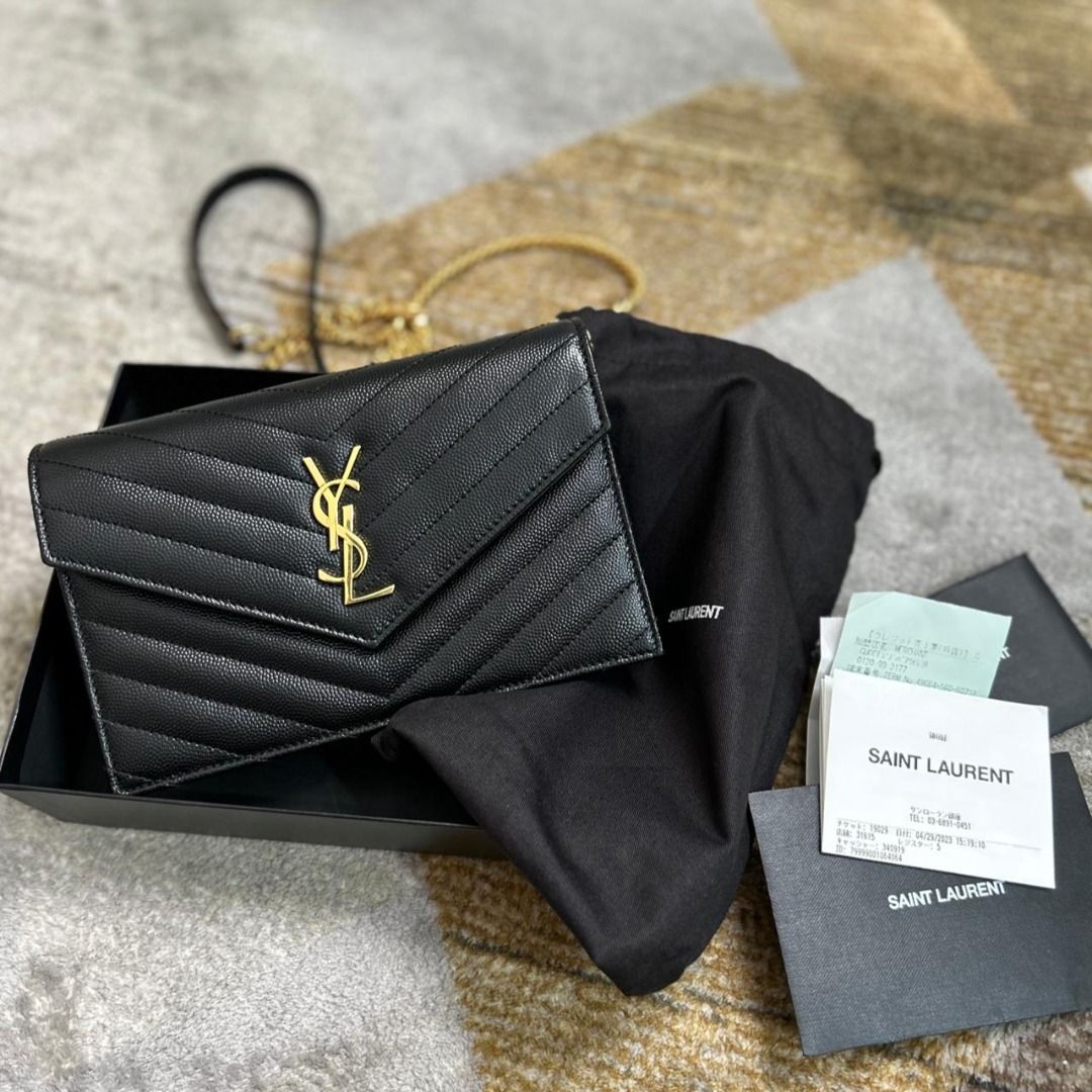 1VVGC ysl 19cm 2023 black ghw complete receipt dv (tdk bs cod payment by tokped or trf ya ...