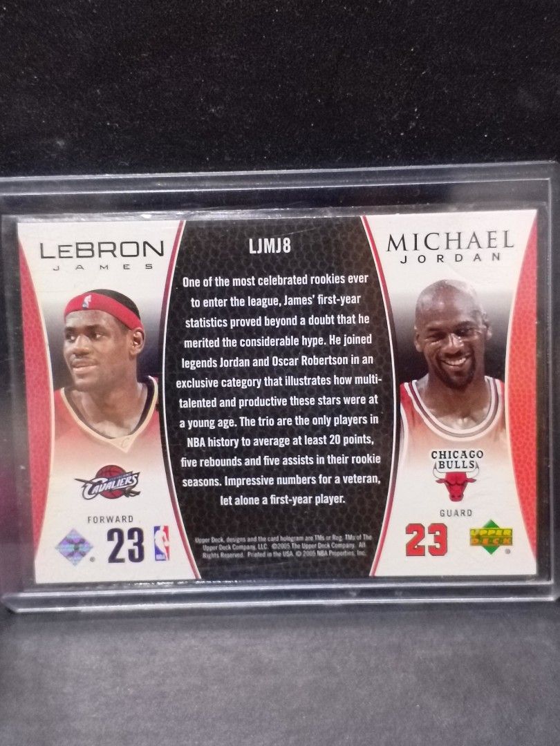 2005 Upper Deck Michael Jordan/LeBron Box LeBron James Jordan #LJMJ8 ...