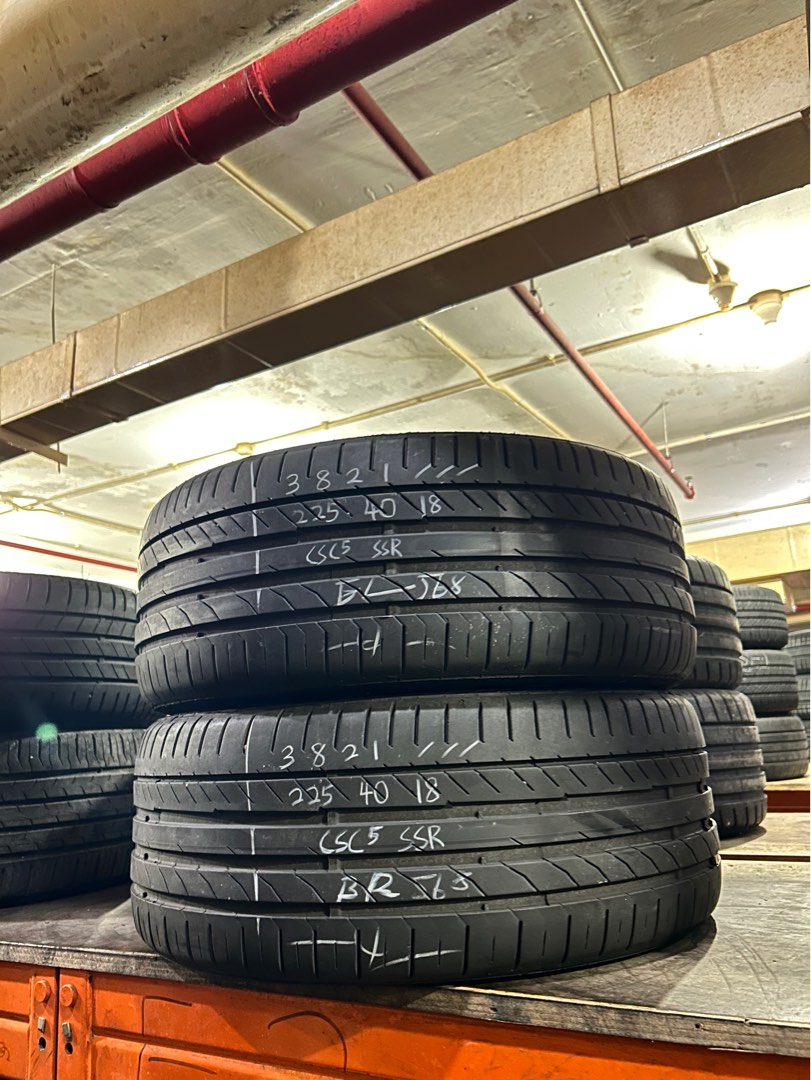 225/40/18 continental csc5 rft used tyre, Car Accessories, Tyres & Rims on Carousell