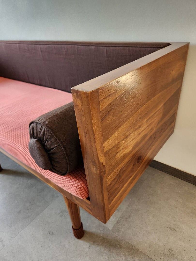 2m Solid Wood Sofa, Furniture & Home Living, Furniture, Sofas on Carousell