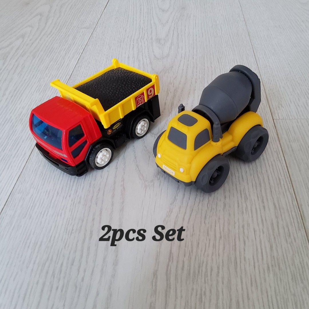 2pcs Set - 10cm Small Toy Trucks Children Kids Toys : Dump Truck ...