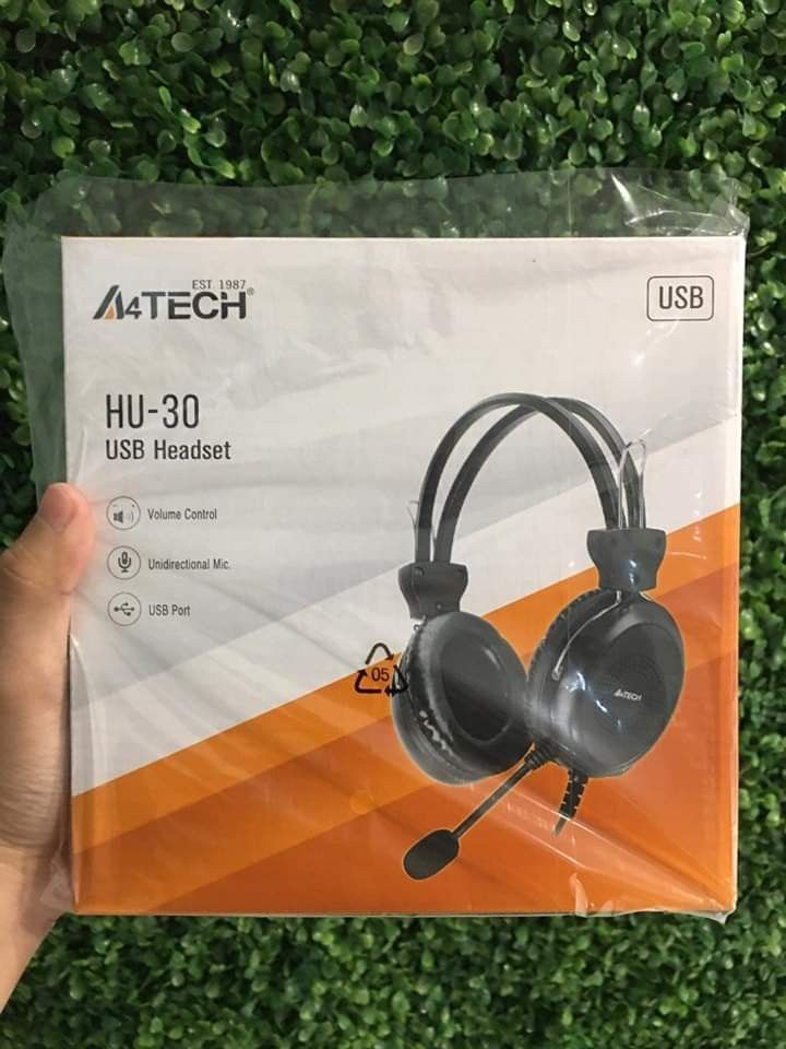 A4Tech HU-30 Comfort Fit Stereo USB Headset, Audio, Headphones ...