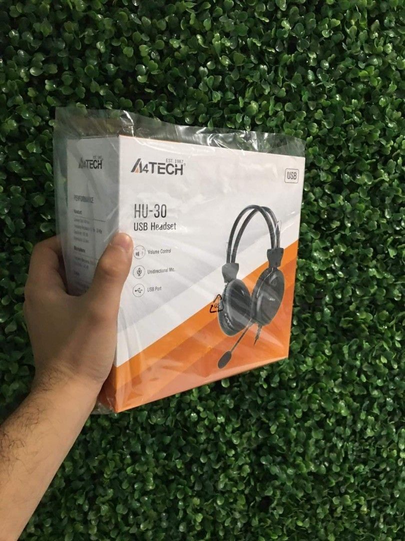 A4Tech HU-30 Comfort Fit Stereo USB Headset, Audio, Headphones ...