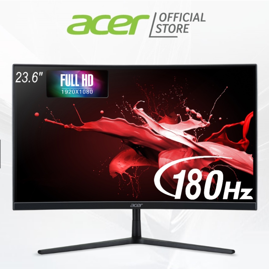 Acer Full HD 24inch 1080p 180Hz Curved Gaming Monitor (EI242QR ...